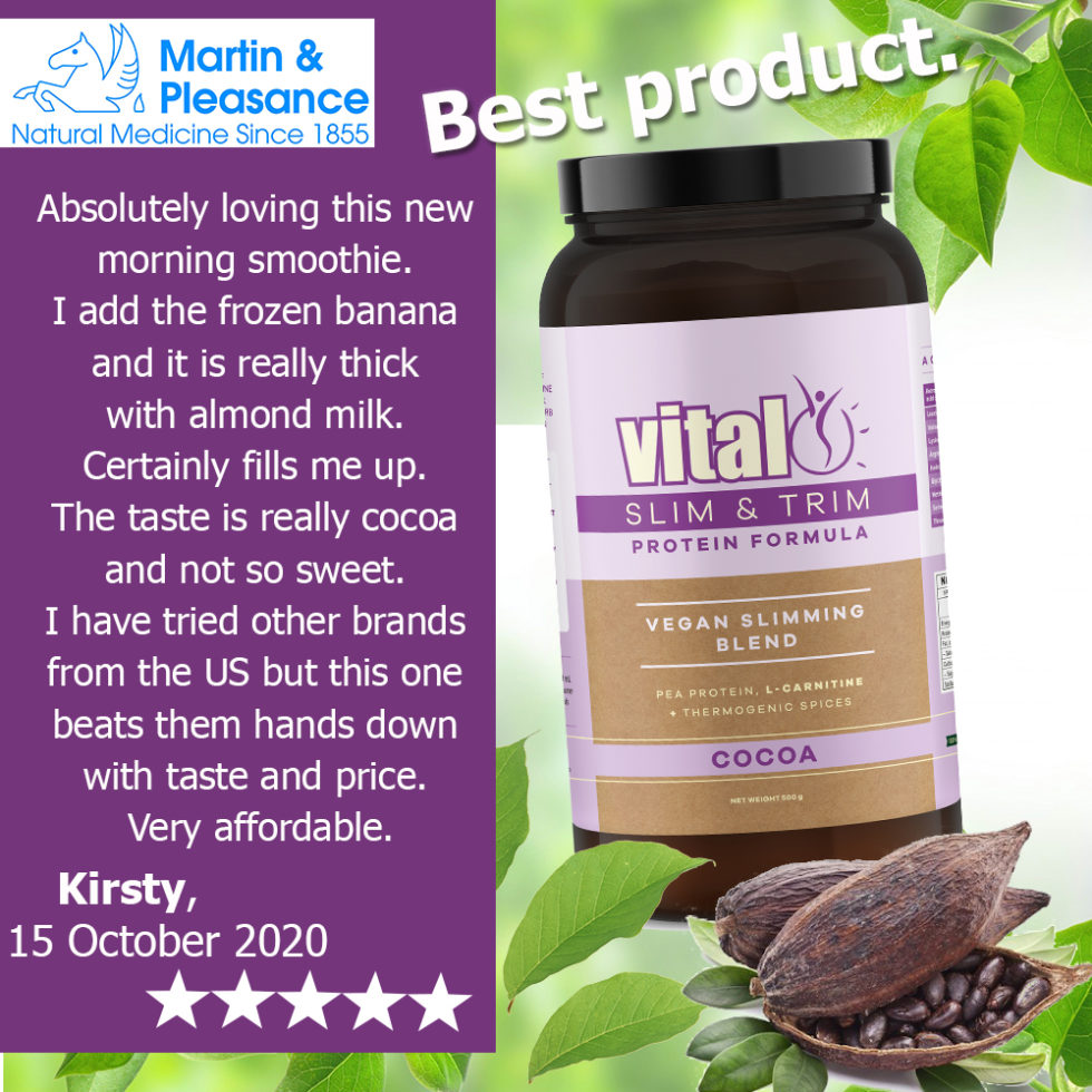 Vital Slim & Trim Protein Formula 500GM | Vegan Slimming Blend | Martin ...