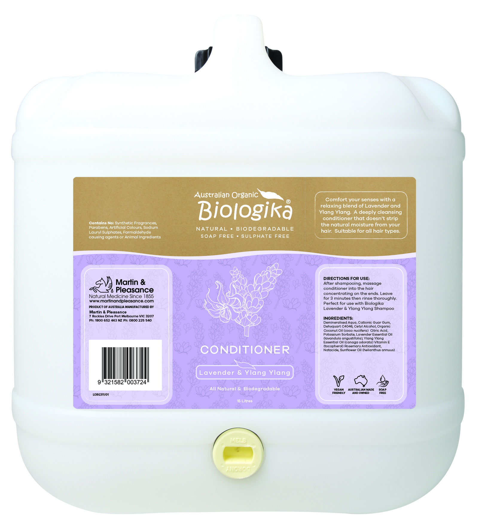 Biologika Organic Lavender & Ylang Ylang Conditioner BULK 15L | Martin ...